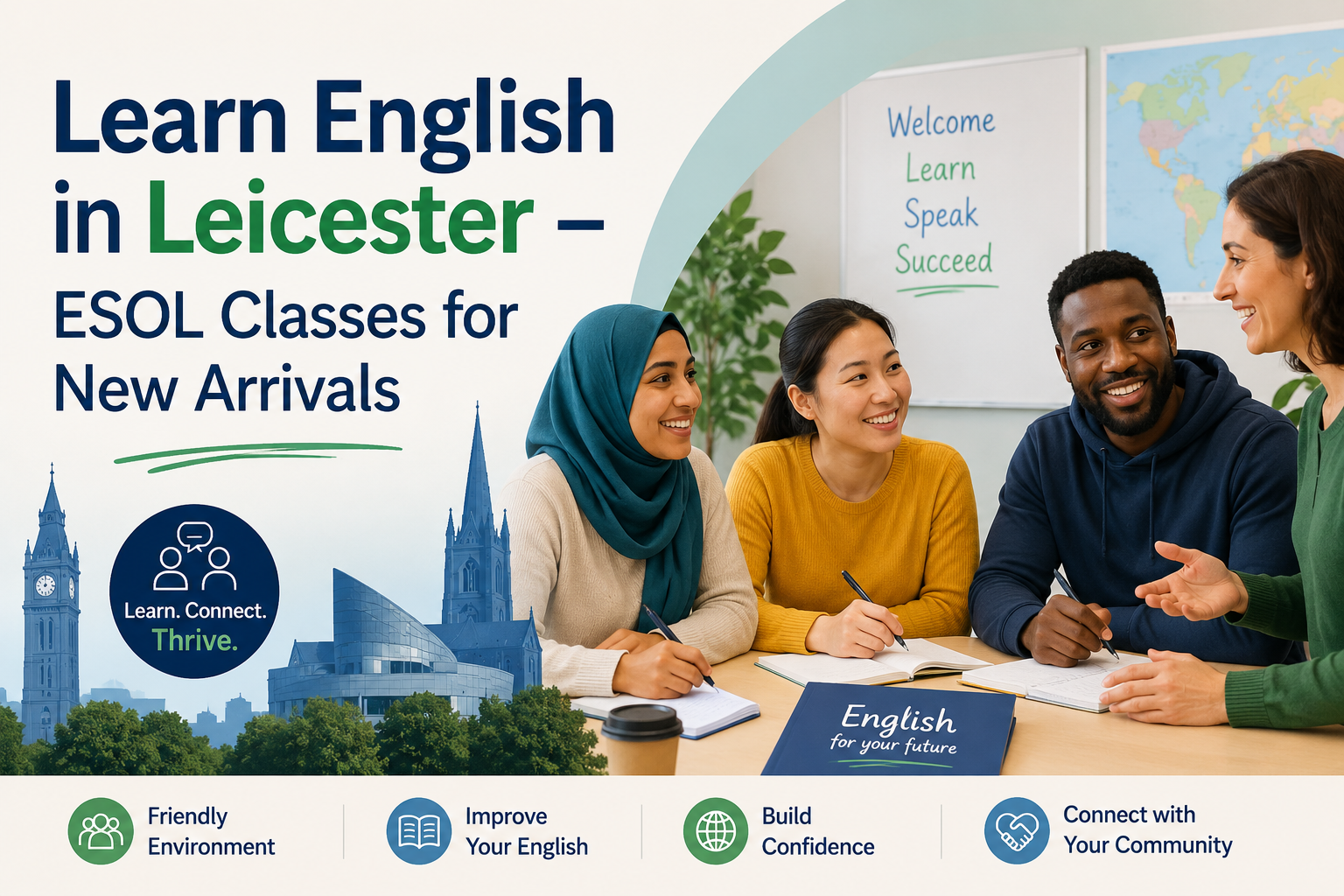 Learn English in Leicester – ESOL Classes for New Arrivals - Bright ...